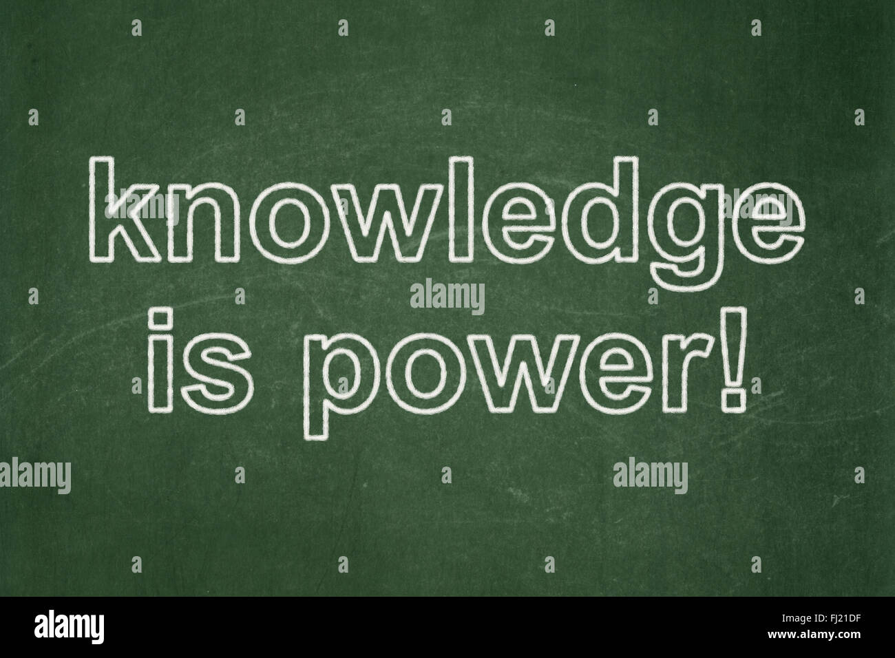 Learning concept: Knowledge Is power! on chalkboard background Stock ...