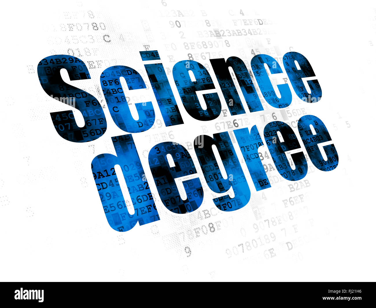 Science concept: Science Degree on Digital background Stock Photo - Alamy