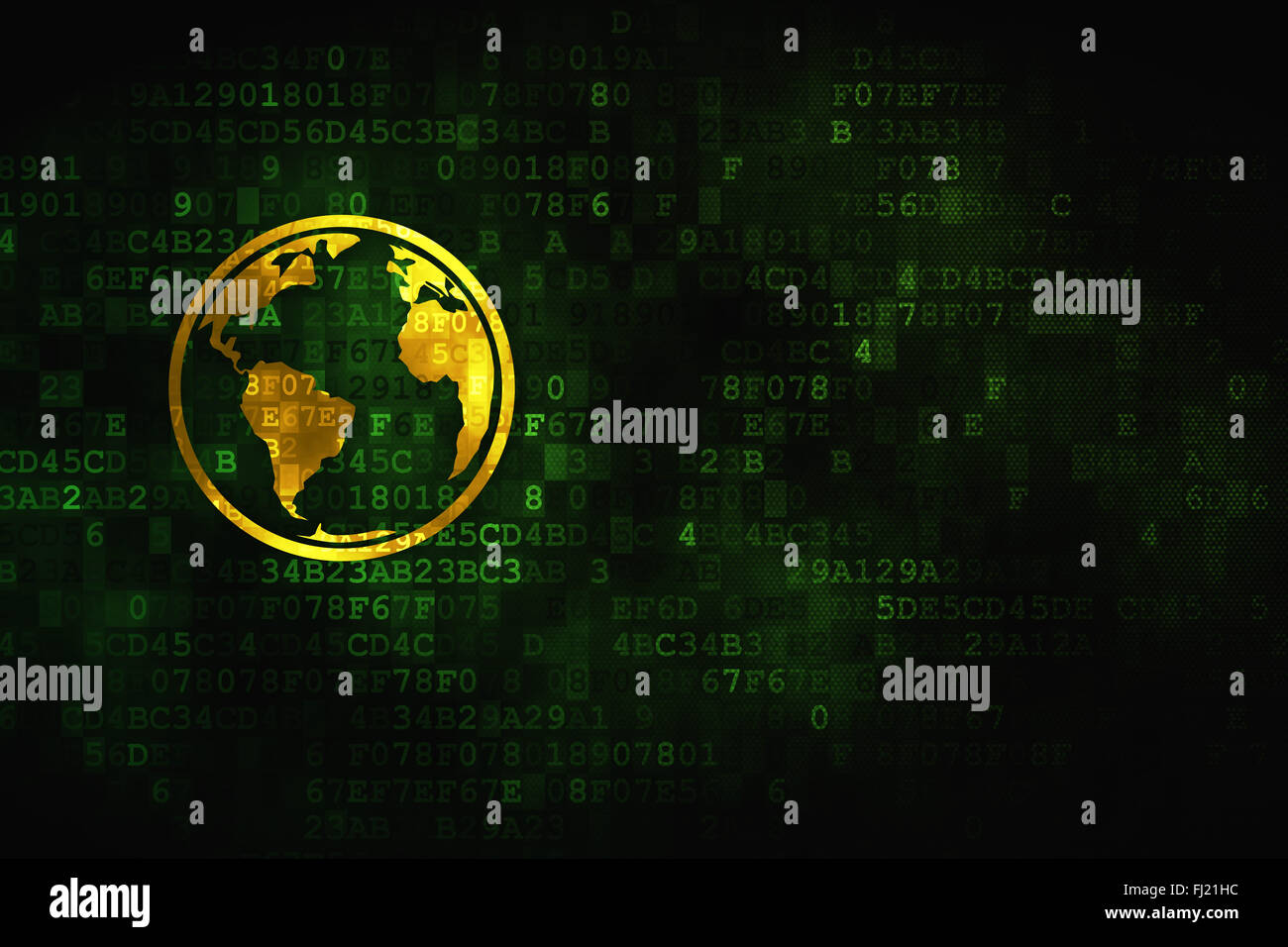 Science concept: Globe on digital background Stock Photo - Alamy