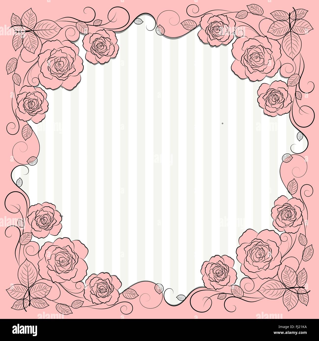 Vintage paper frame with floral pattern for use in your design Stock ...