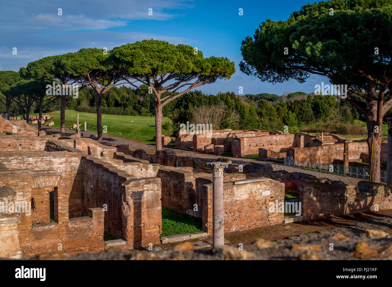 Ruins of the Roman town of Ostia Antica, Rome's ancient port Stock ...