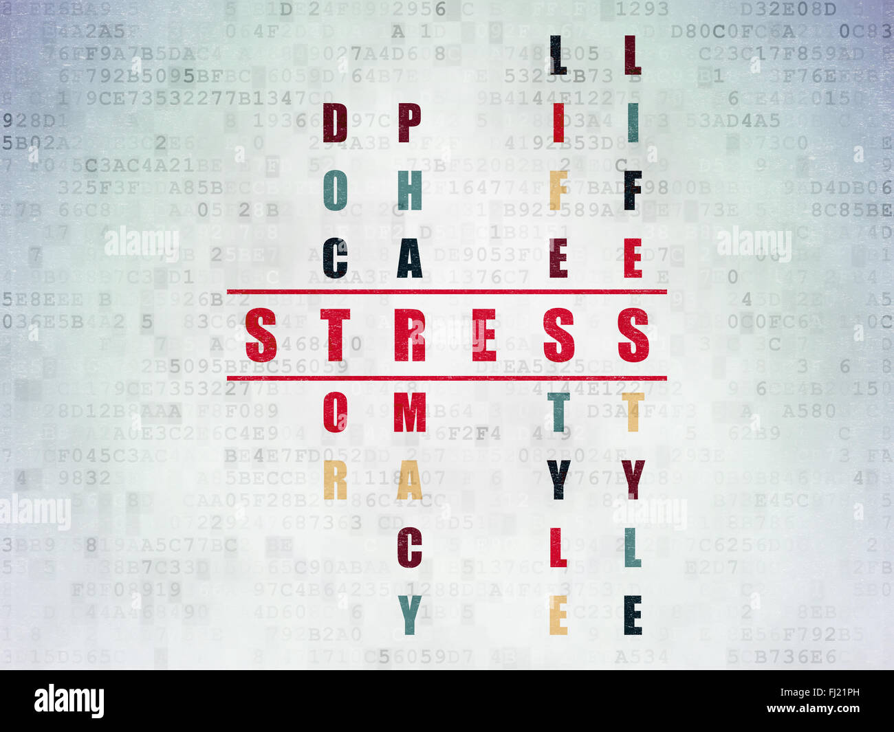 Medicine concept: Stress in Crossword Puzzle Stock Photo - Alamy