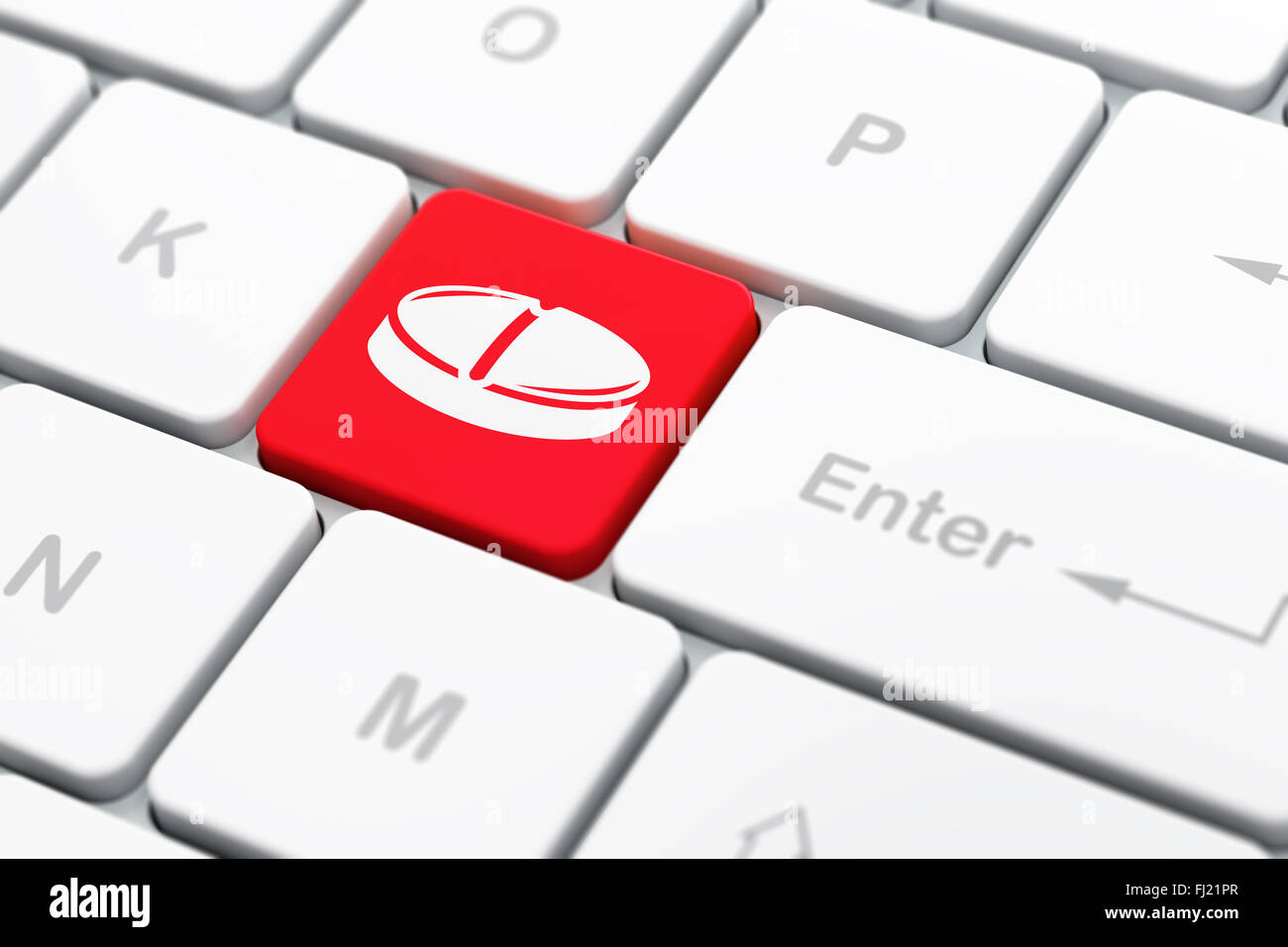 Medicine concept: Pill on computer keyboard background Stock Photo - Alamy