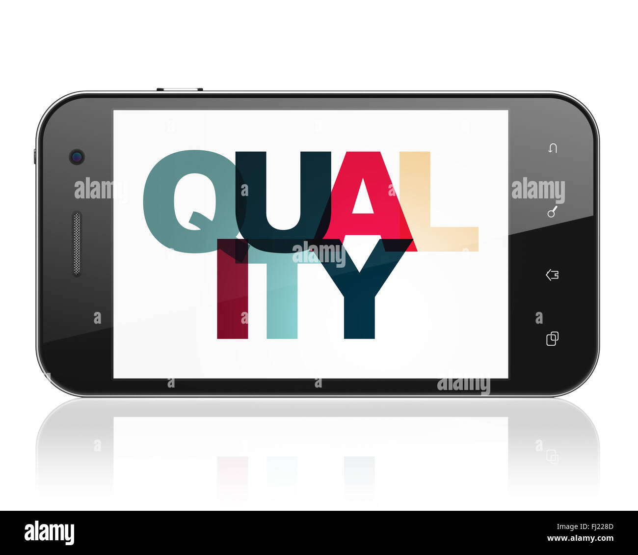 Marketing concept: Smartphone with Quality on display Stock Photo - Alamy