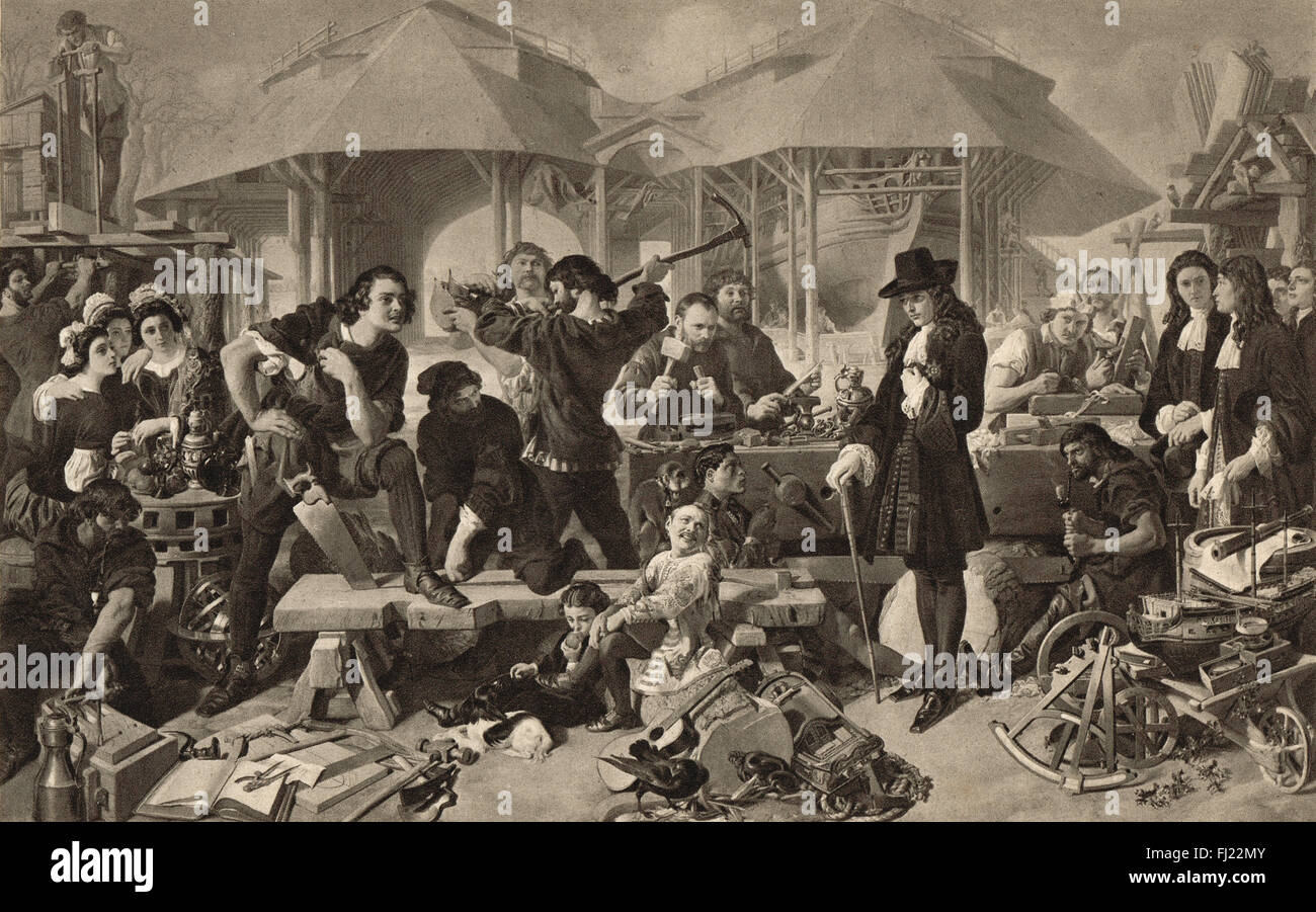 Peter the Great at Deptford Dockyard in 1698 Stock Photo - Alamy