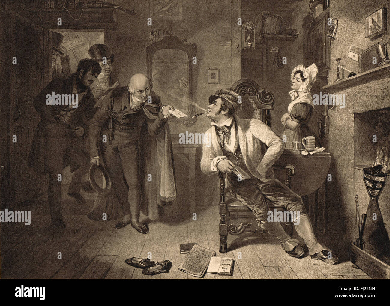 Ingratiating Victorian politician Soliciting a Vote Stock Photo - Alamy