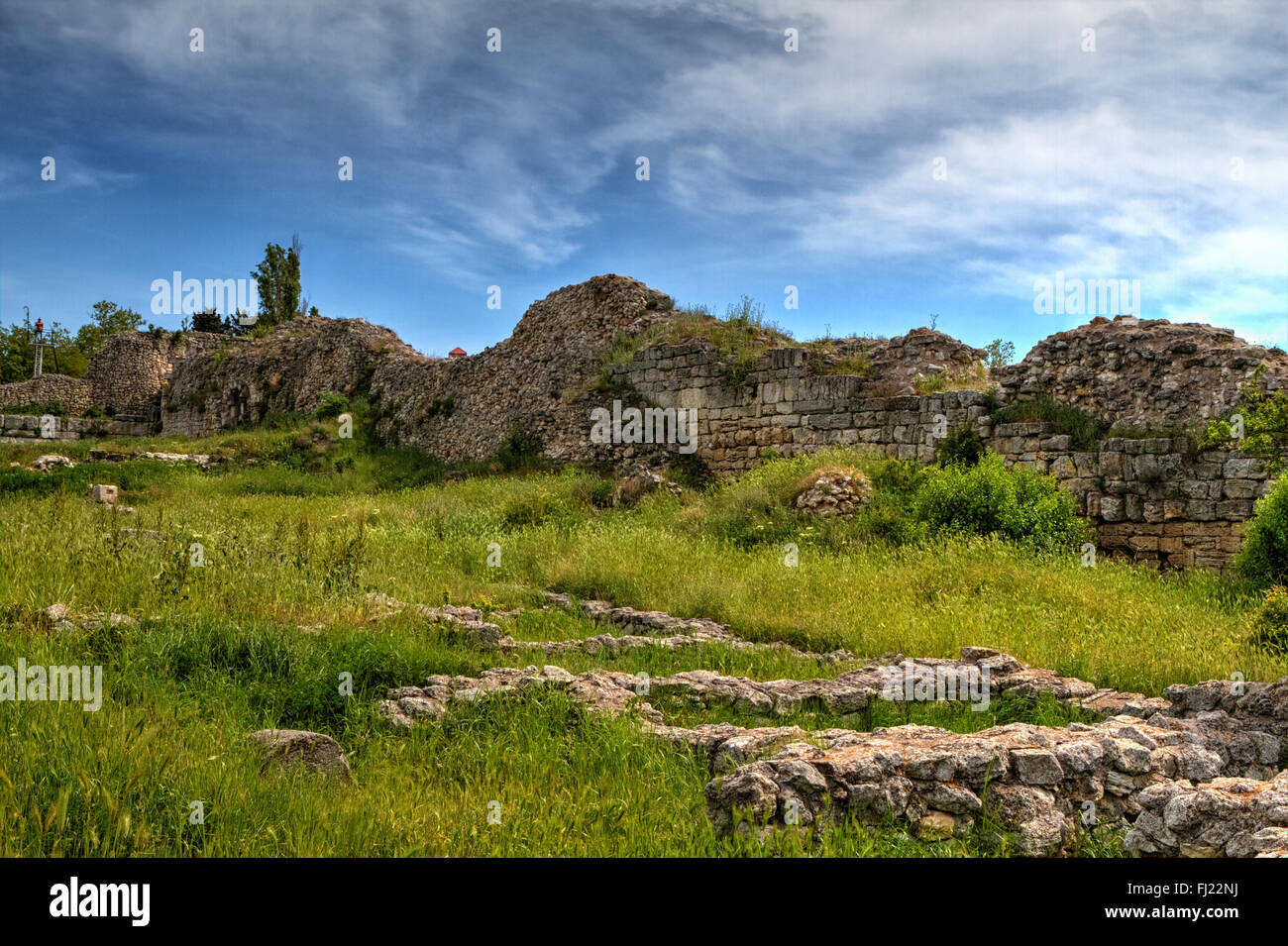 The remains of the ancient city of Chersonesus, 528 years. BCE. Oe ...