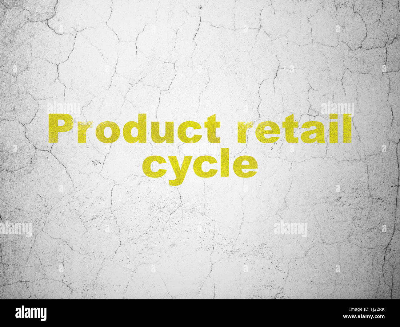 Advertising concept: Product retail Cycle on wall background Stock ...