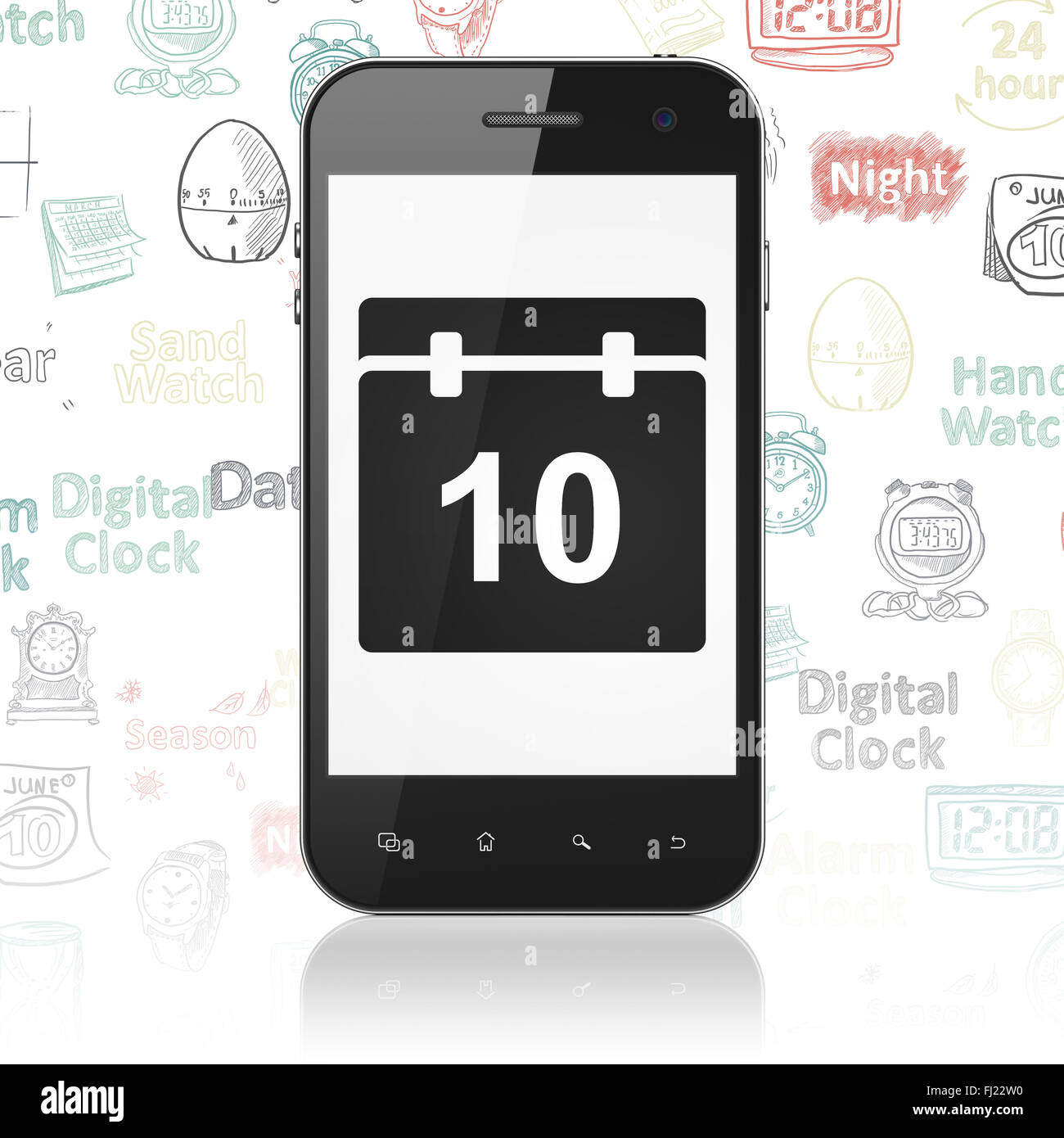 Timeline concept: Smartphone with Calendar on display Stock Photo - Alamy