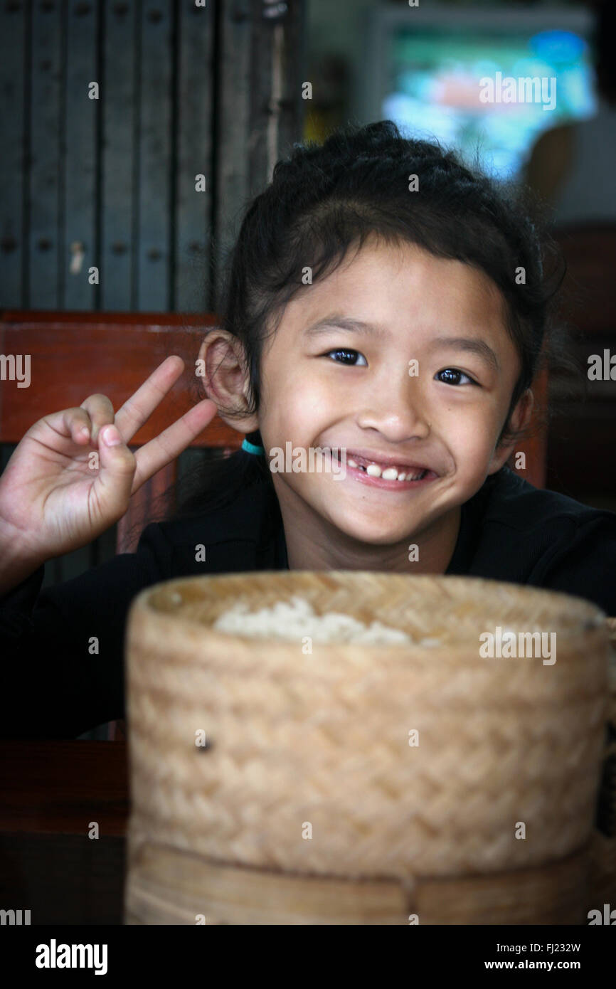 Beautiful portrait of Laotian girl , Laos Stock Photo - Alamy