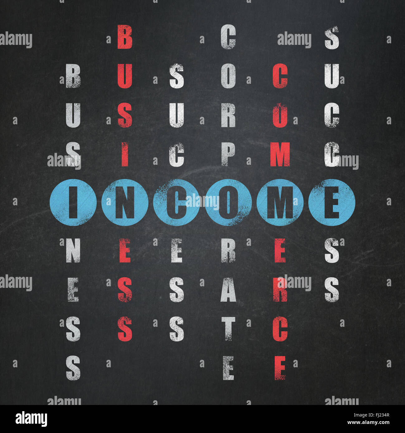 Finance concept: Income in Crossword Puzzle Stock Photo - Alamy