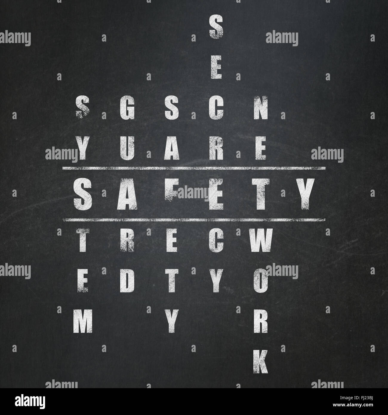 Privacy concept: Safety in Crossword Puzzle Stock Photo - Alamy