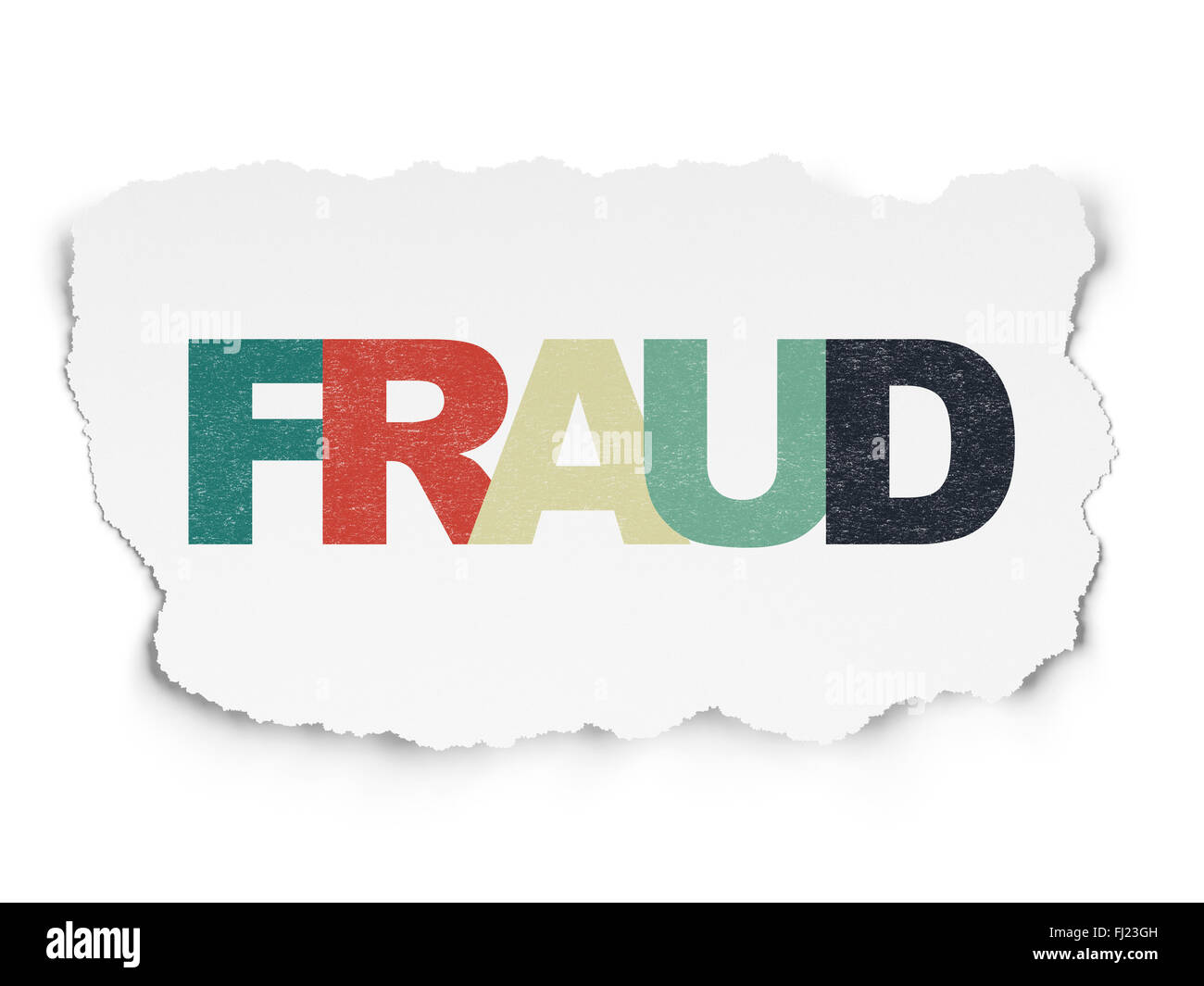 Safety concept: Fraud on Torn Paper background Stock Photo - Alamy