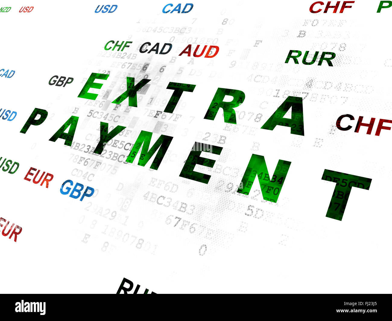 Currency concept: Extra Payment on Digital background Stock Photo - Alamy