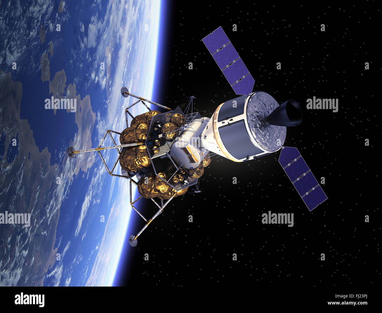 Crew Exploration Vehicle In Space Stock Photo - Alamy