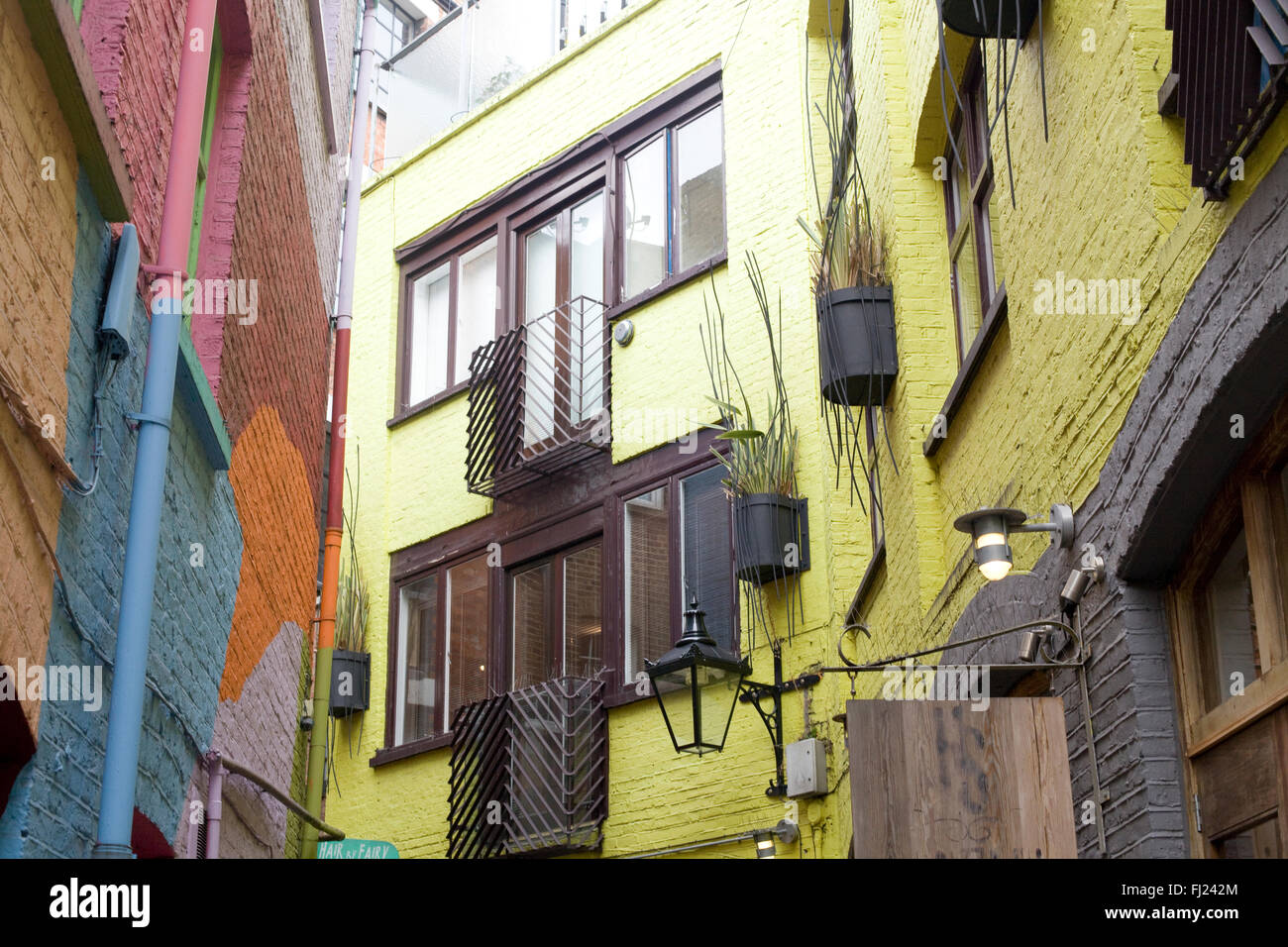 Neil's Yard, a courtyard with alternative shops and cafes, Covent ...