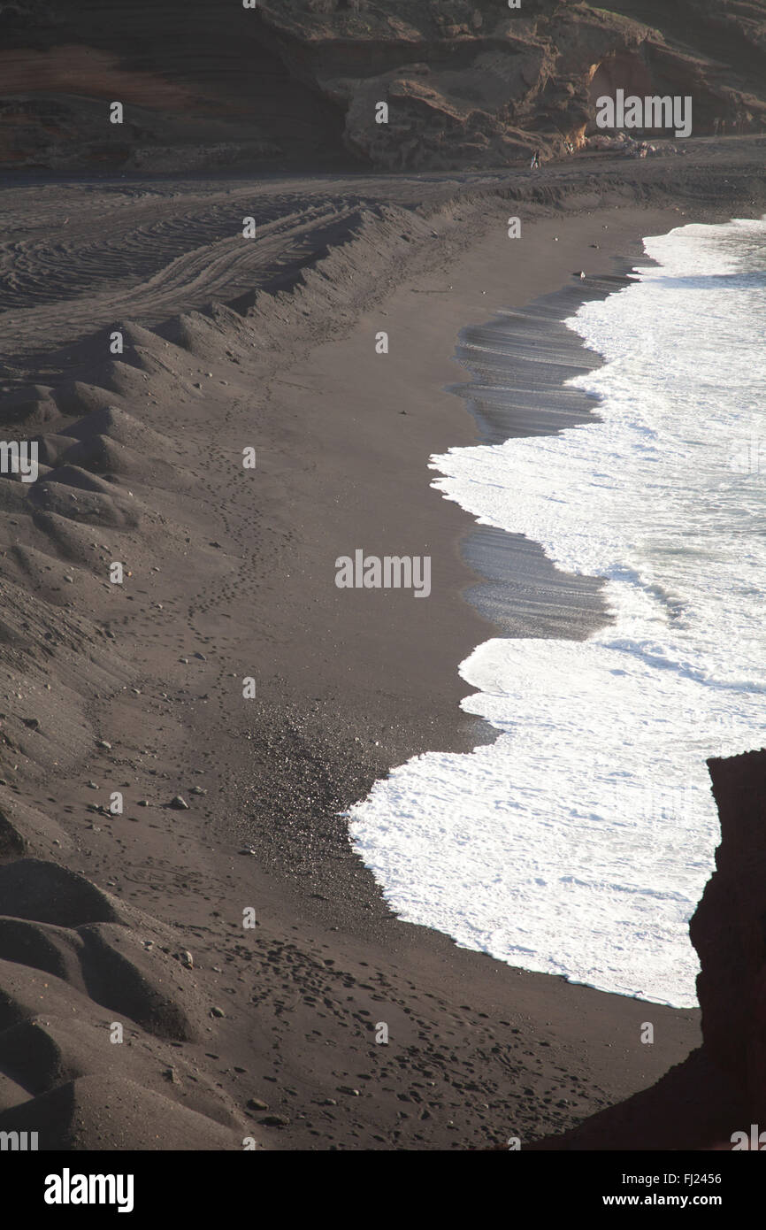 Geology and beaches of Lanzarote in the Canary Islands, Spain Stock ...