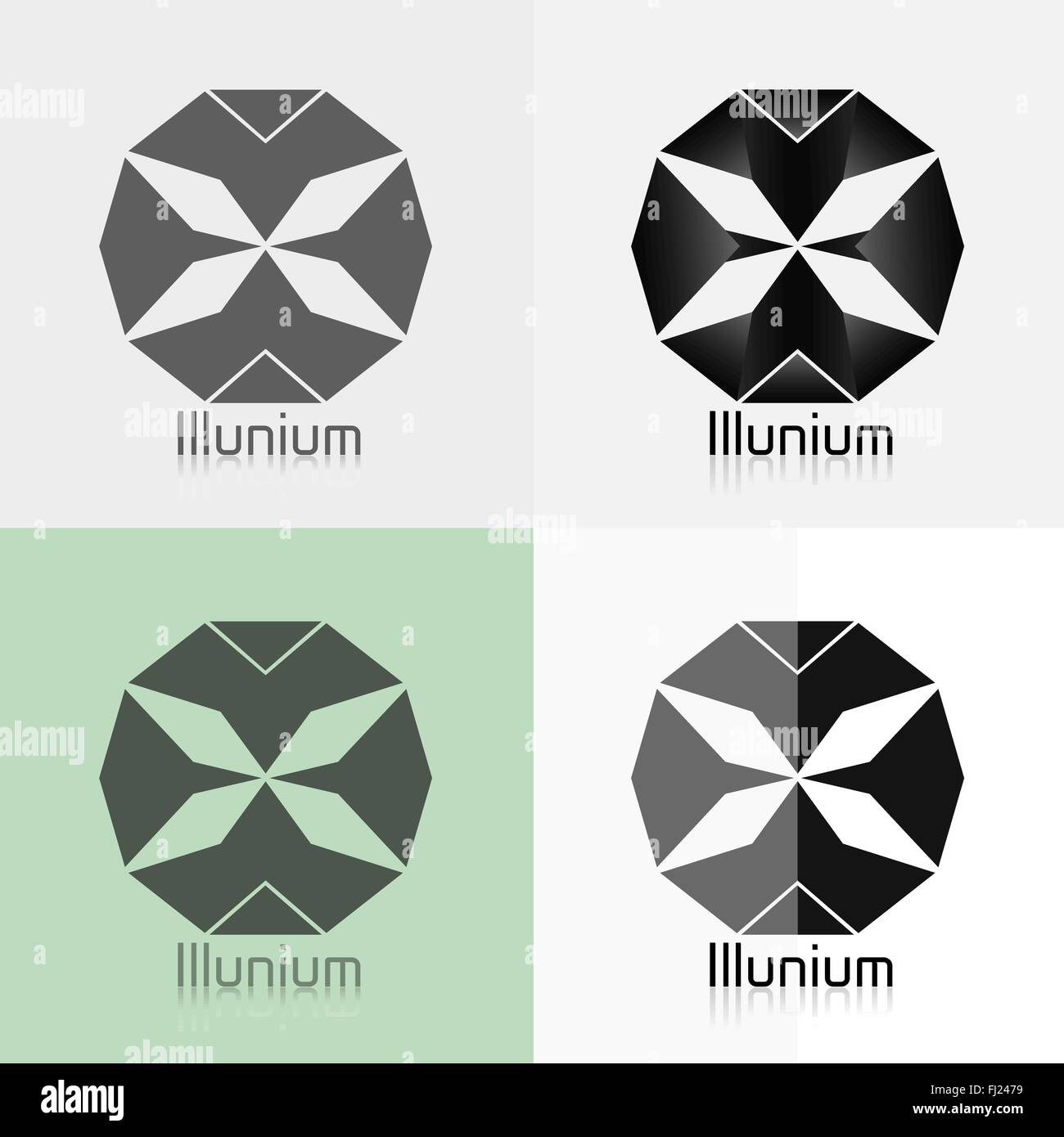 Vector emblem. The logo template in color variations Stock Vector Image ...