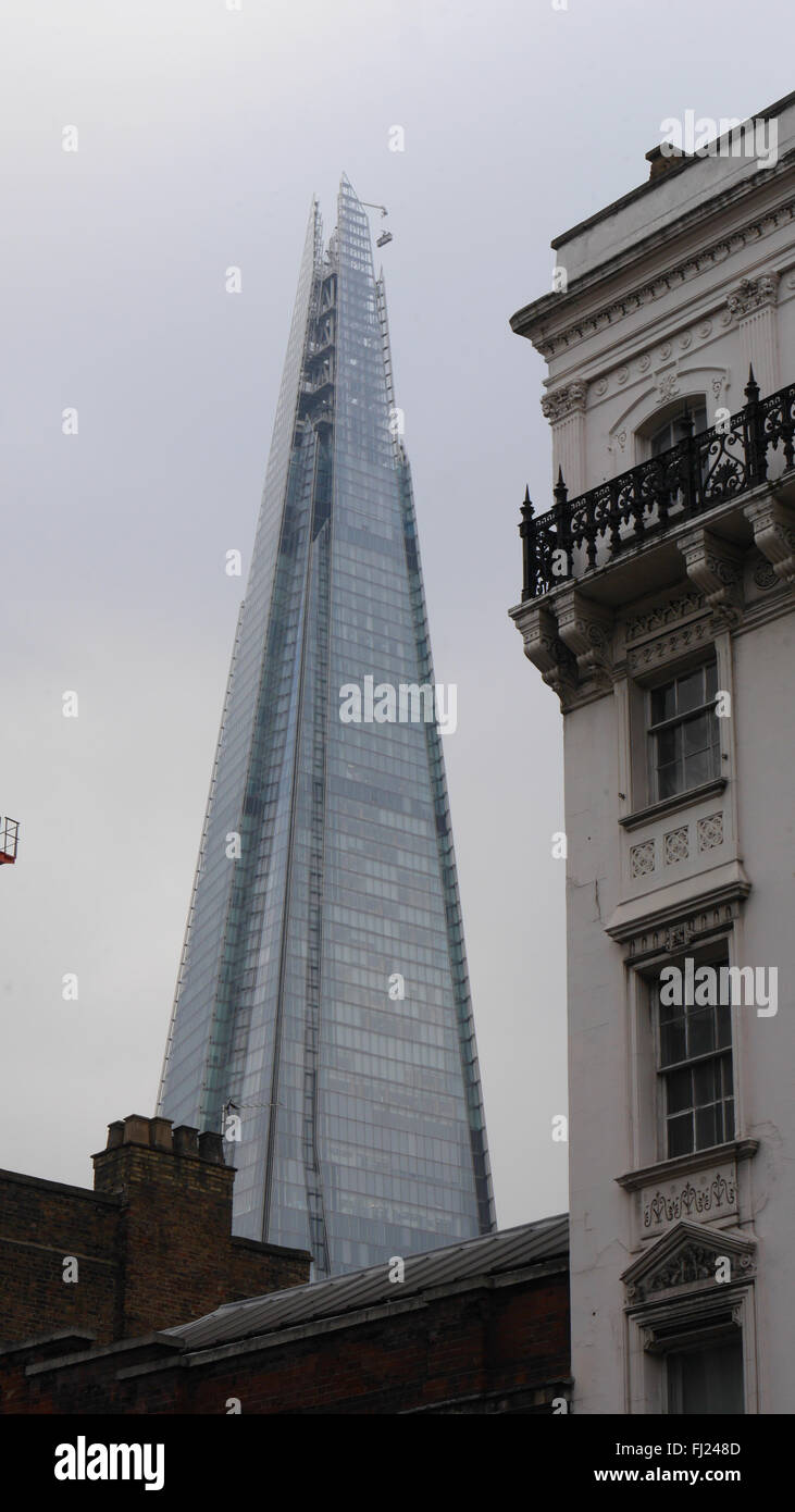 Old and new Shard with old South London buildings, Borough, London ...
