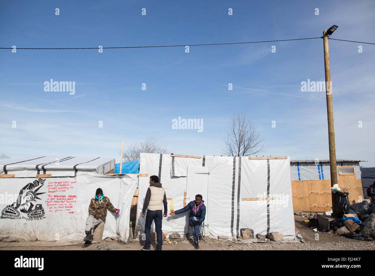 Calais, France. 28th Feb, 2016. Calais Jungle refugee immigrant ...