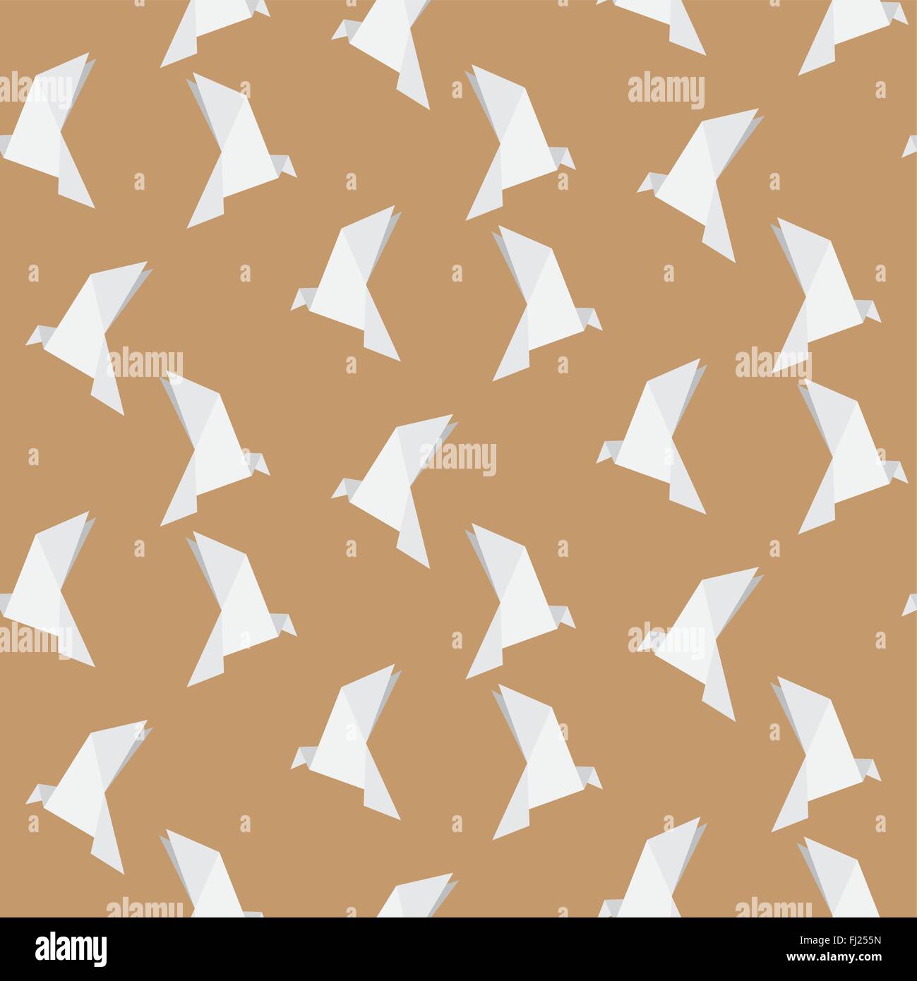 illustration of bird origami background, seamless pattern Stock Vector ...