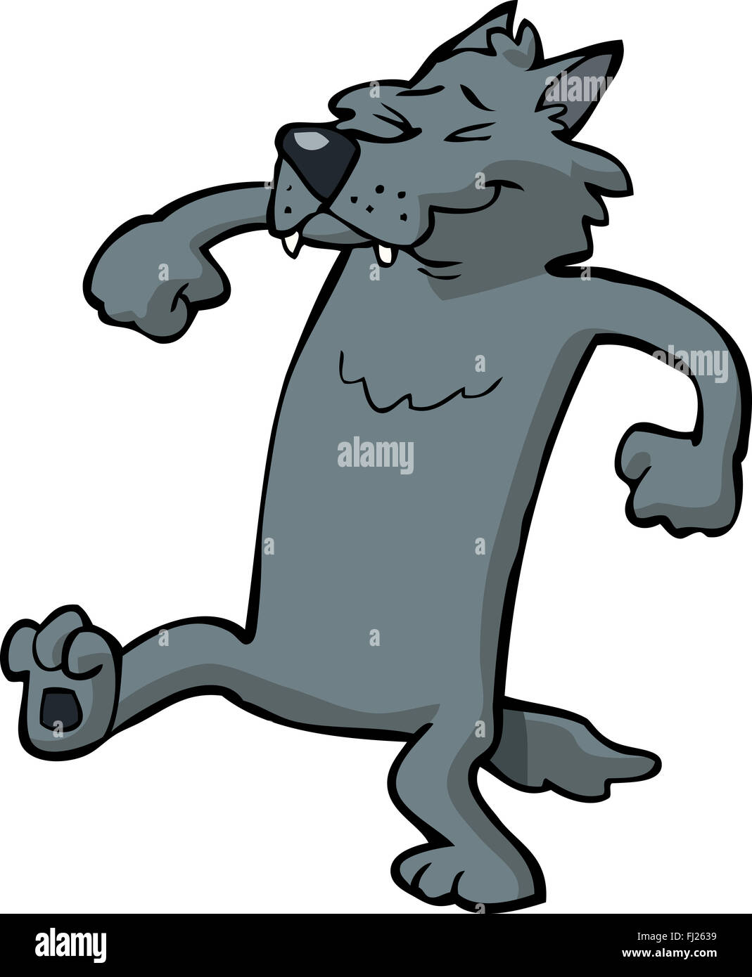 Gray Wolf Illustration High Resolution Stock Photography and Images - Alamy