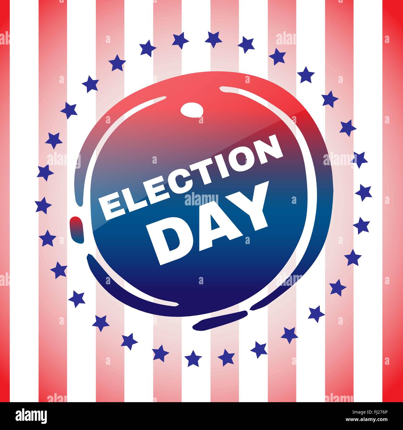 Election Day Campaign Ad Flyer. Social Promotion Banner. American Flag ...