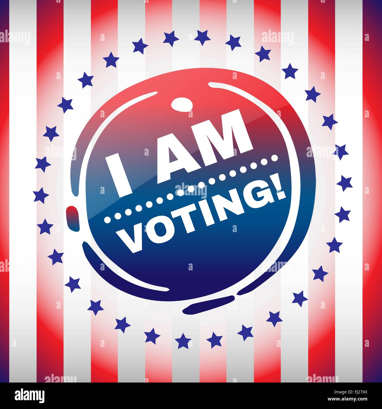 Election Day Campaign Ad Flyer. I Am Voting Social Promotion Banner ...