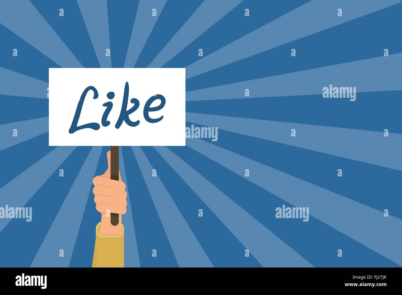 Human hand shows a message on the paper sign Stock Vector Image & Art ...