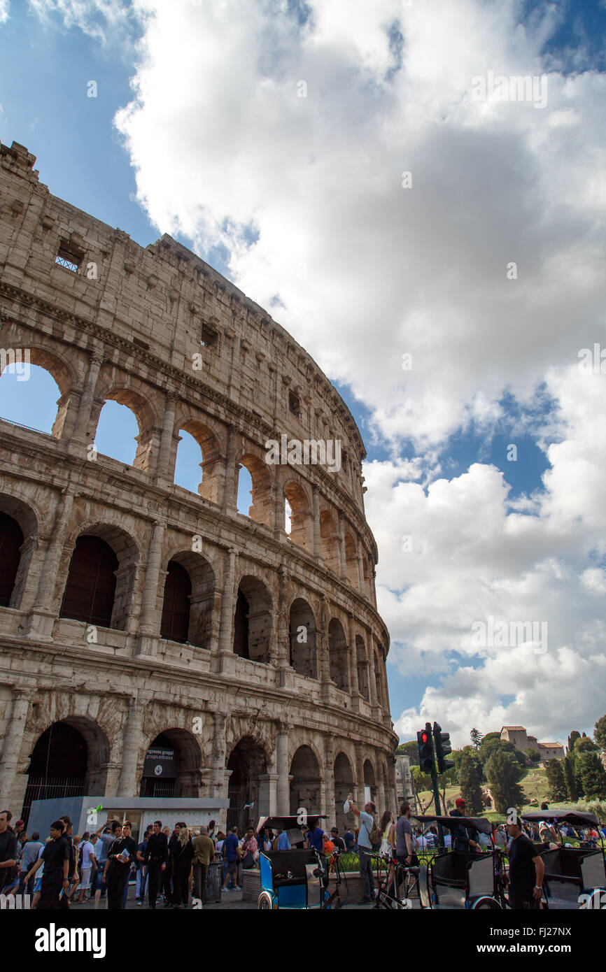 ROME, ITALY - SEPTEMBER 24, 2015 : View of ancient amphitheatre of ...