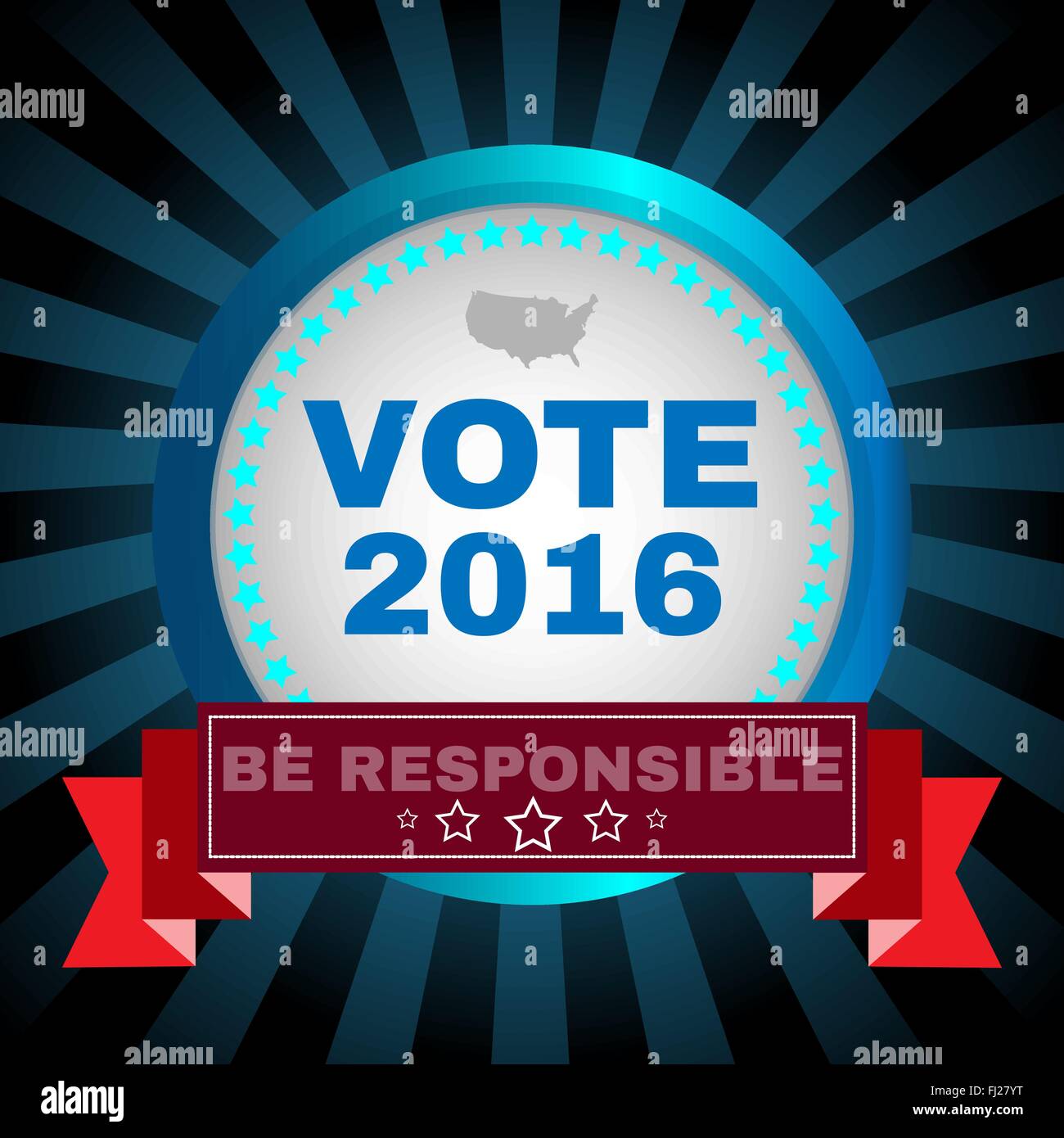 Election Day Campaign Ad Flyer. Be Responsible Social Promotion Banner ...