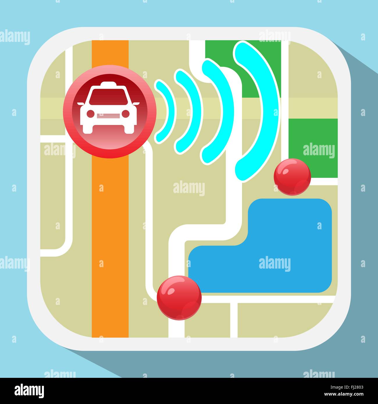 Gps Navigation Logo. Device for taxi drivers. Car, Map Pointer ...