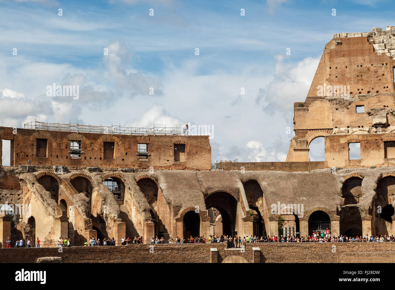 ROME, ITALY - SEPTEMBER 24, 2015 : Detailed inside view of ancient ...