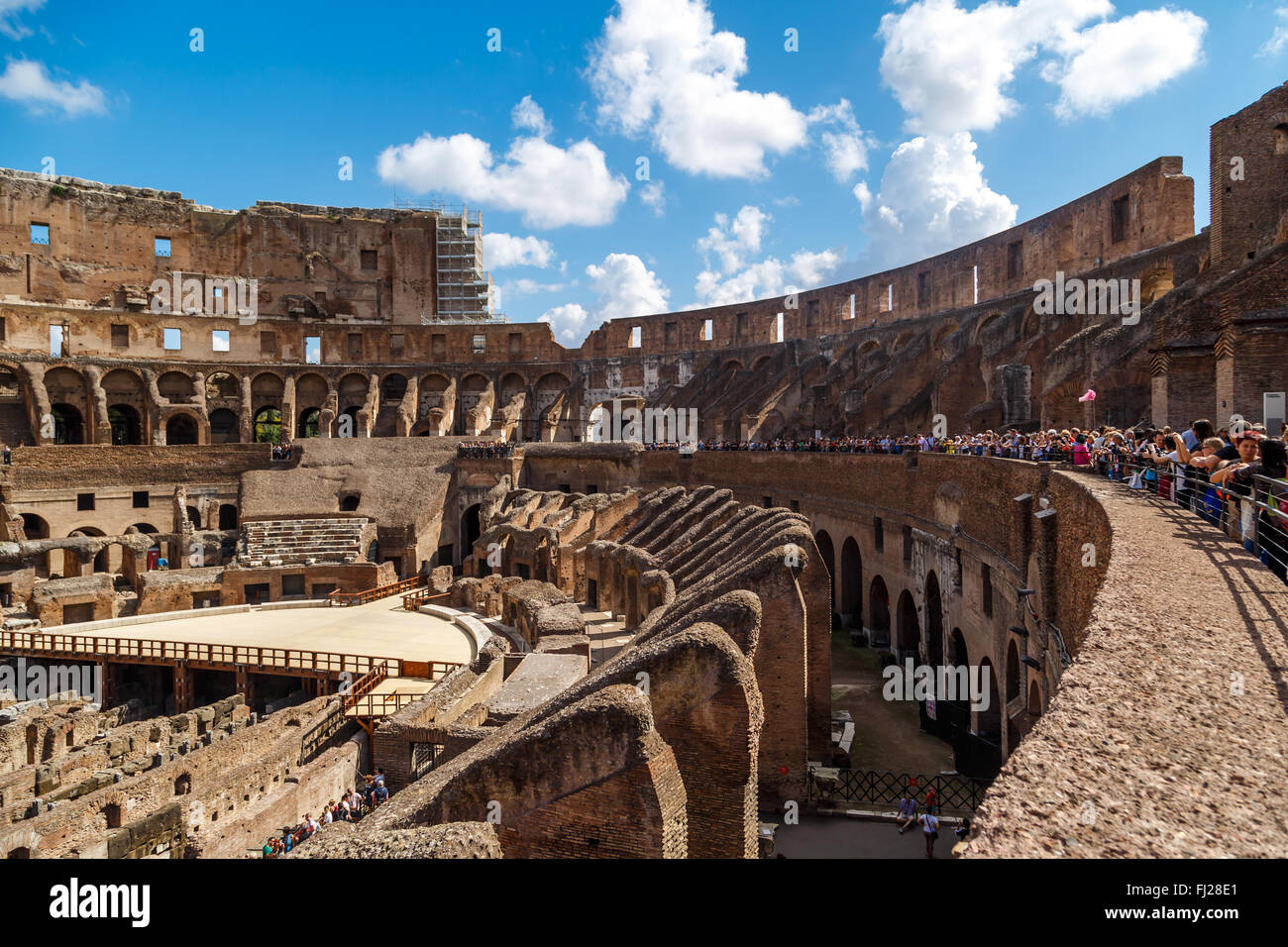 ROME, ITALY - SEPTEMBER 24, 2015 : Detailed inside view of ancient ...