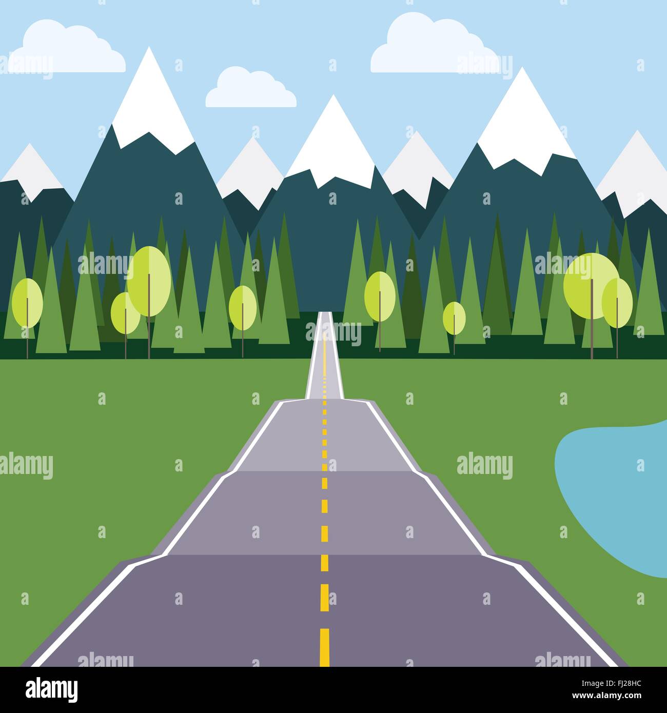 Wild river ice snow Stock Vector Images - Alamy