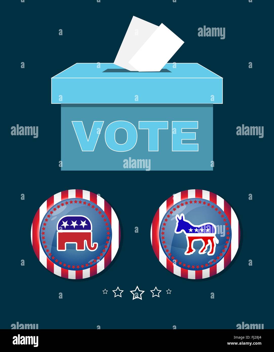 Election Day 2016 Campaign Ad Flyer. Social Promotion Banner. Elephant ...