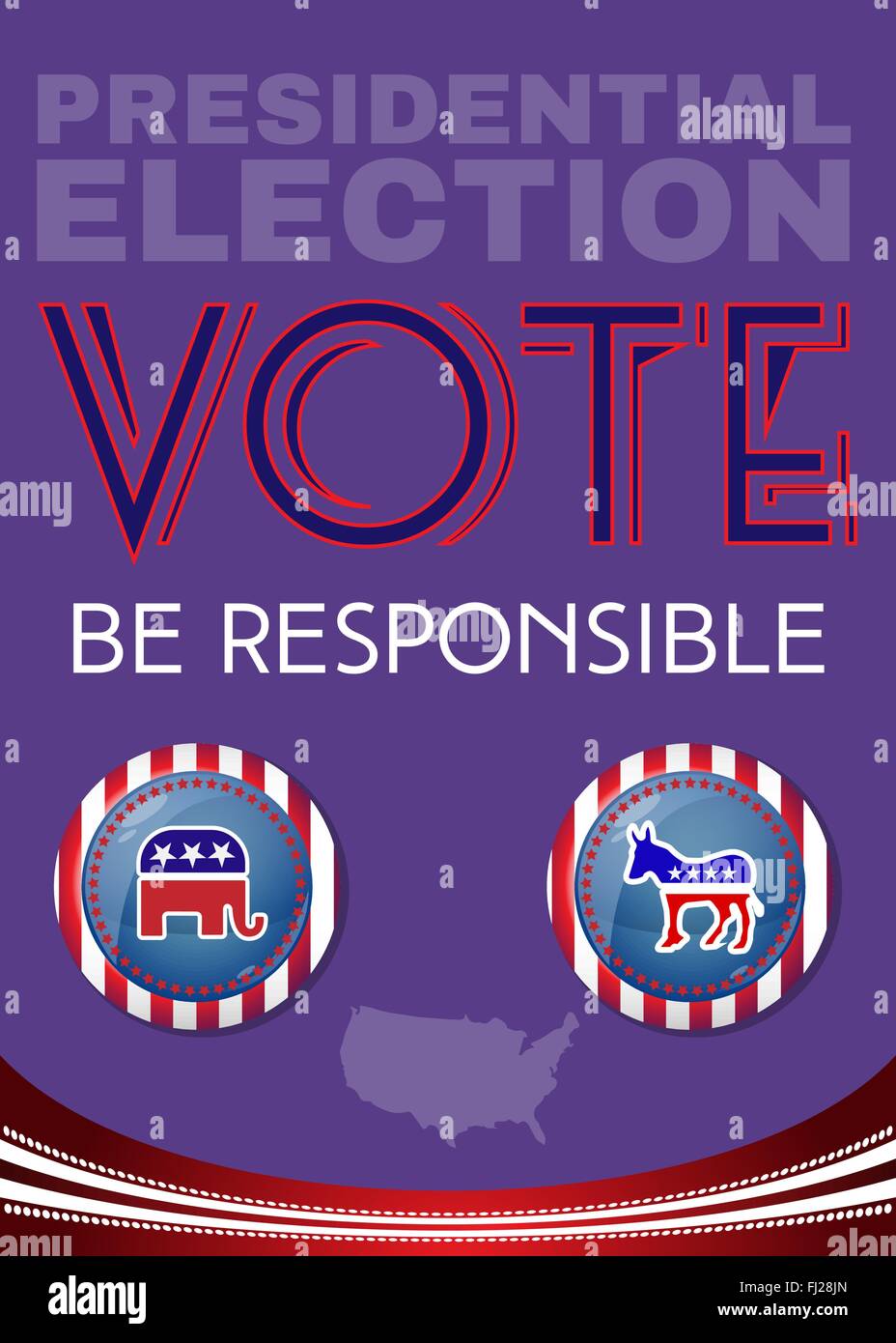 Election Day 2016 Campaign Ad Flyer. Be Responsible Social Promotion ...