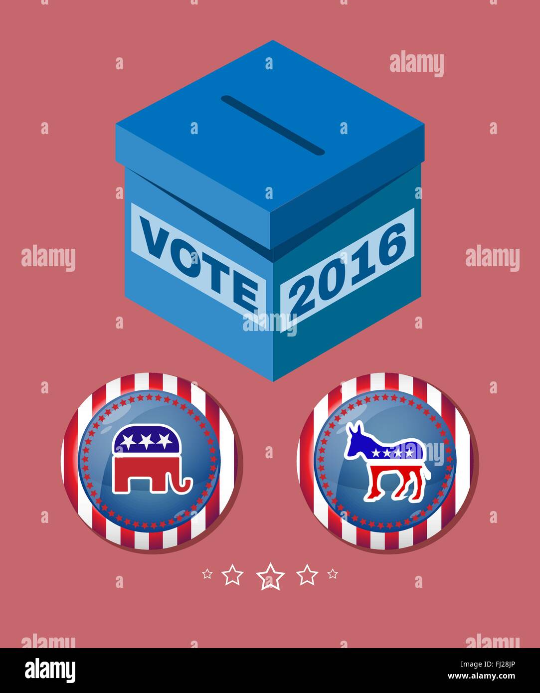 Election Day 2016 Campaign Ad Flyer. Social Promotion Banner. Elephant ...