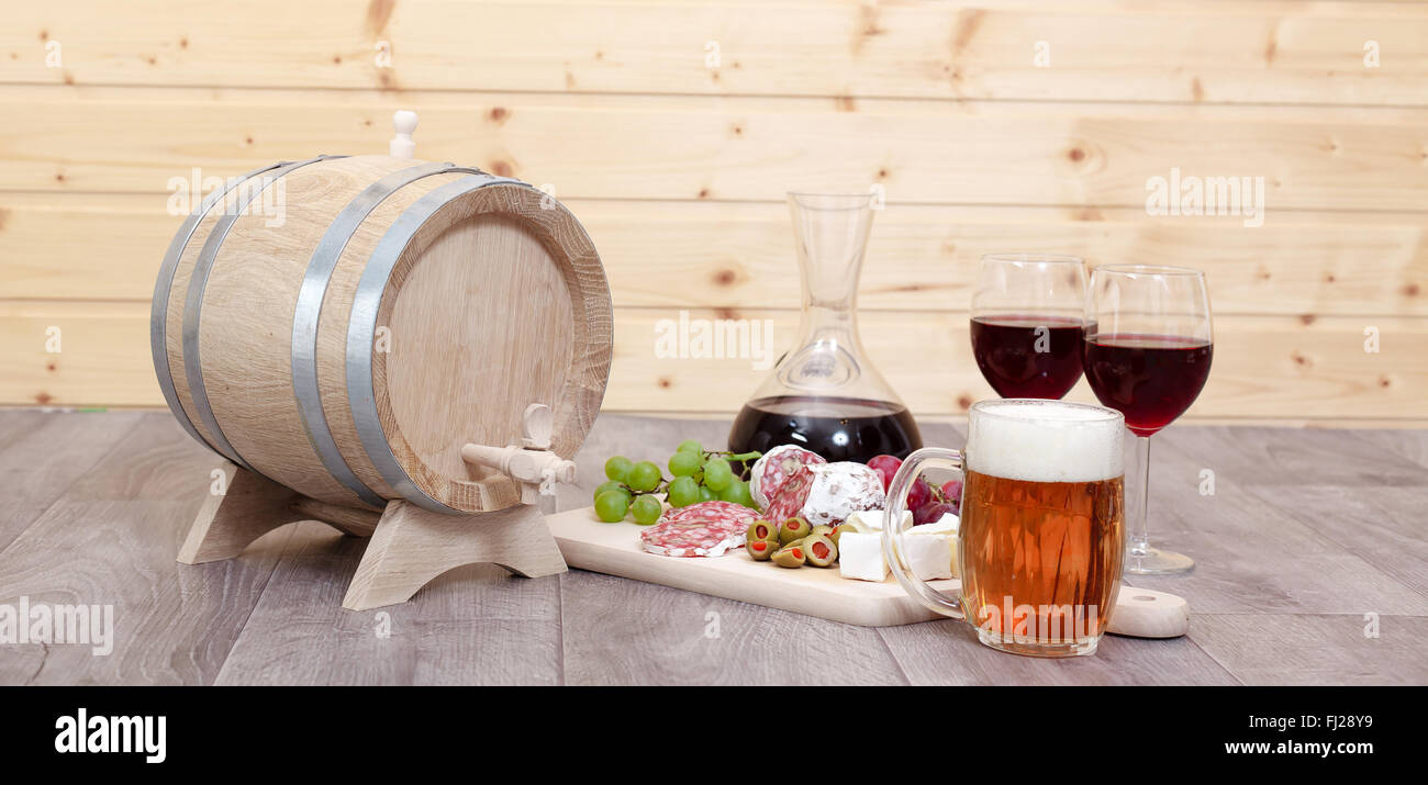 Still life with red wine and excellent food (Shallow DOF Stock Photo ...