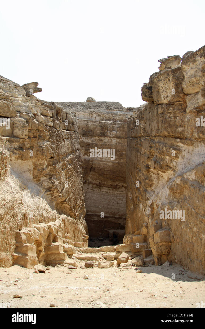 Entrance to the pyramid of Djedefre at Abu Rawash. Abu Rawash (also ...