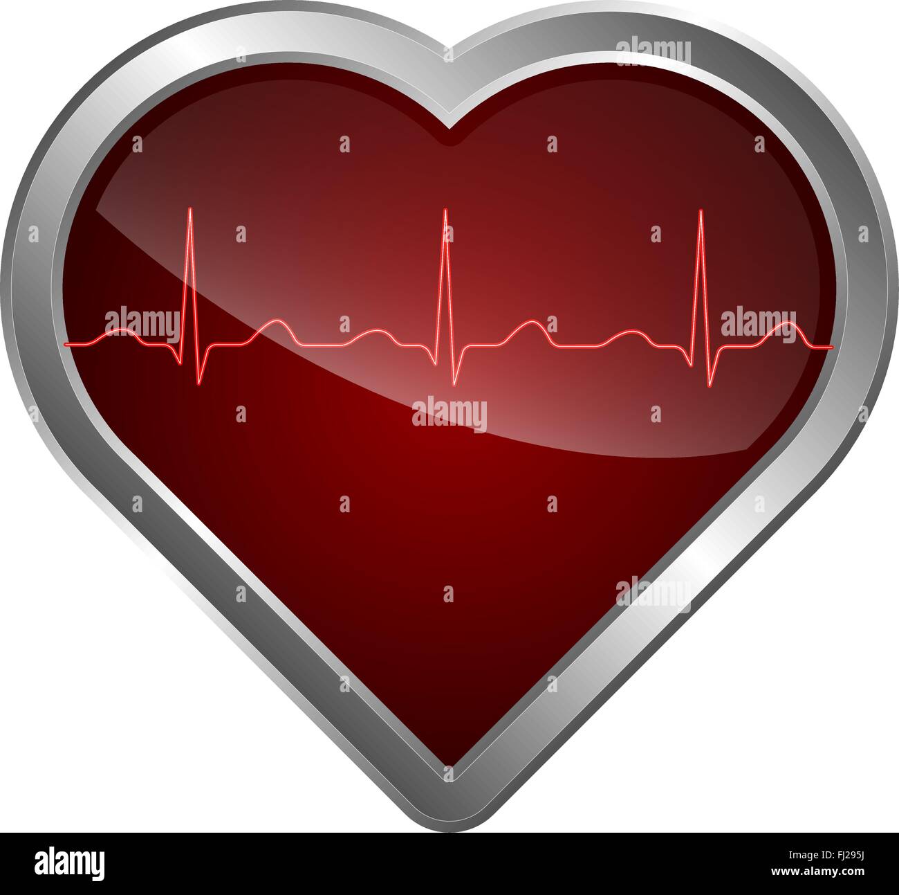 The heart and cardiogram Stock Vector Image & Art - Alamy