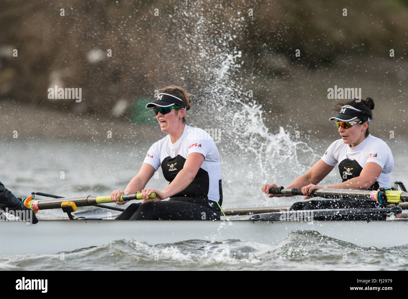 London, UK. 28th Feb, 2016. Boat Race Fixture. Oxford University Women ...