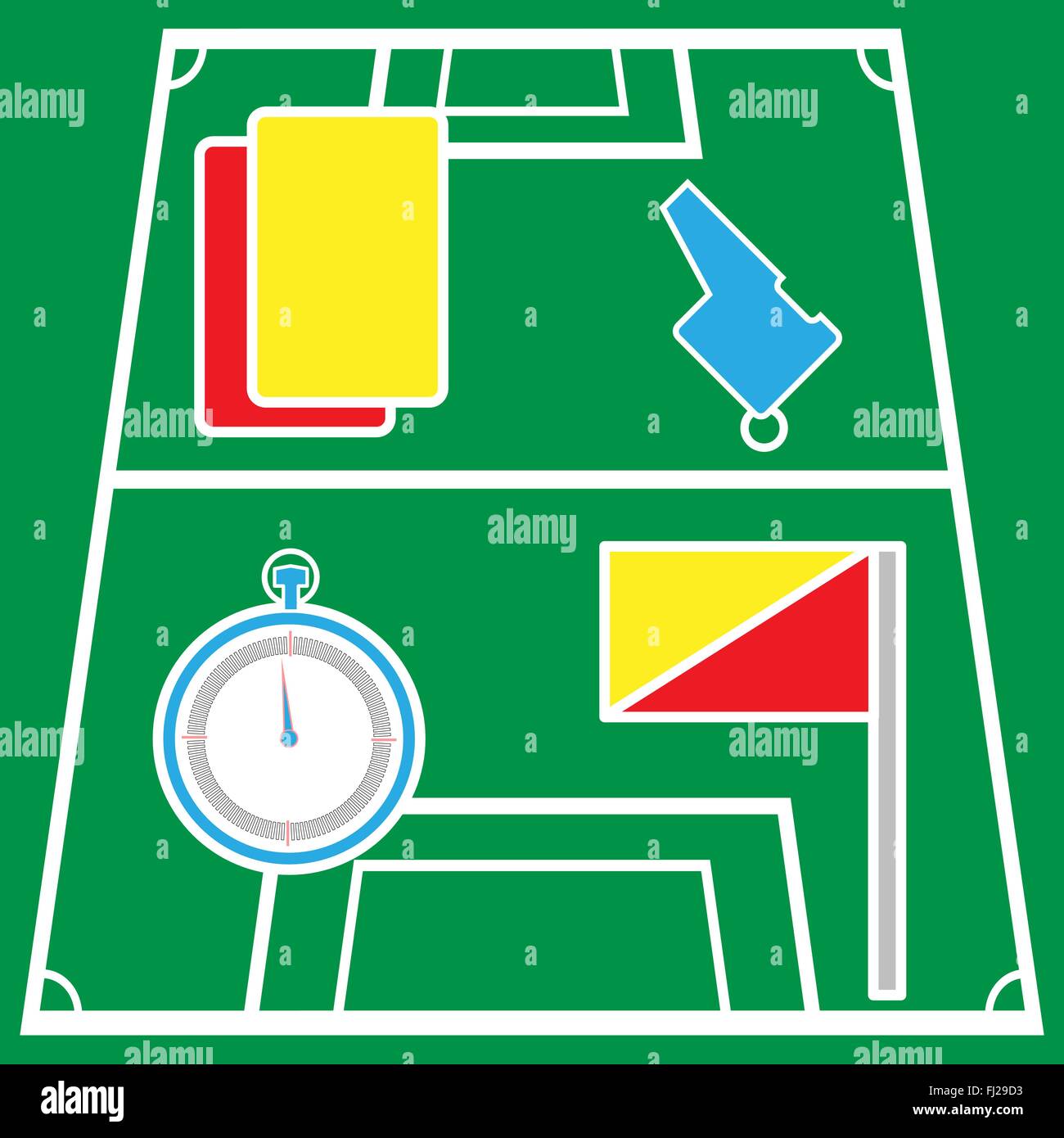 Set soccer symbols football hi-res stock photography and images - Alamy