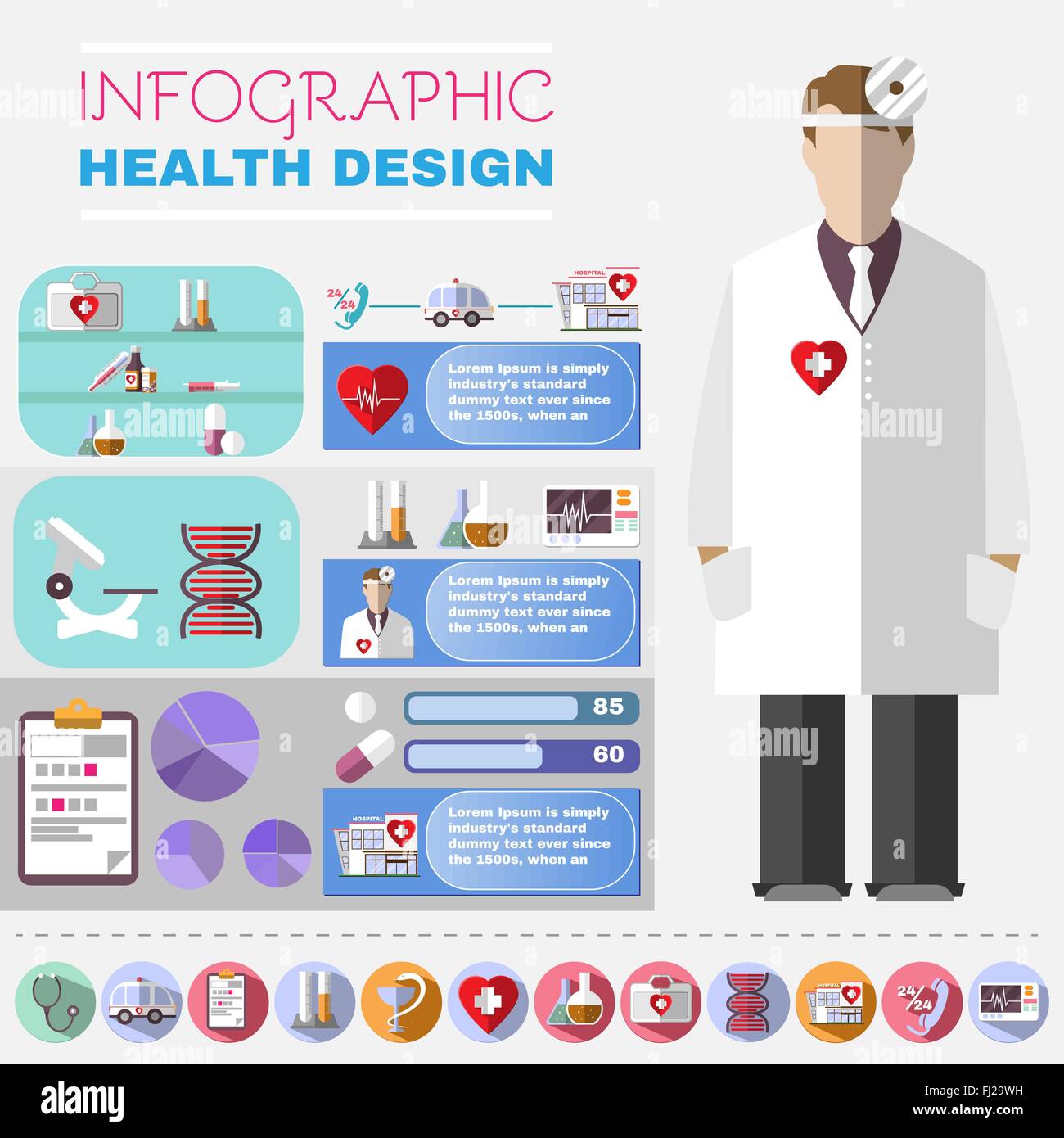 Medical Vector Infographic. Health Design Flyer. Healthcare Related ...