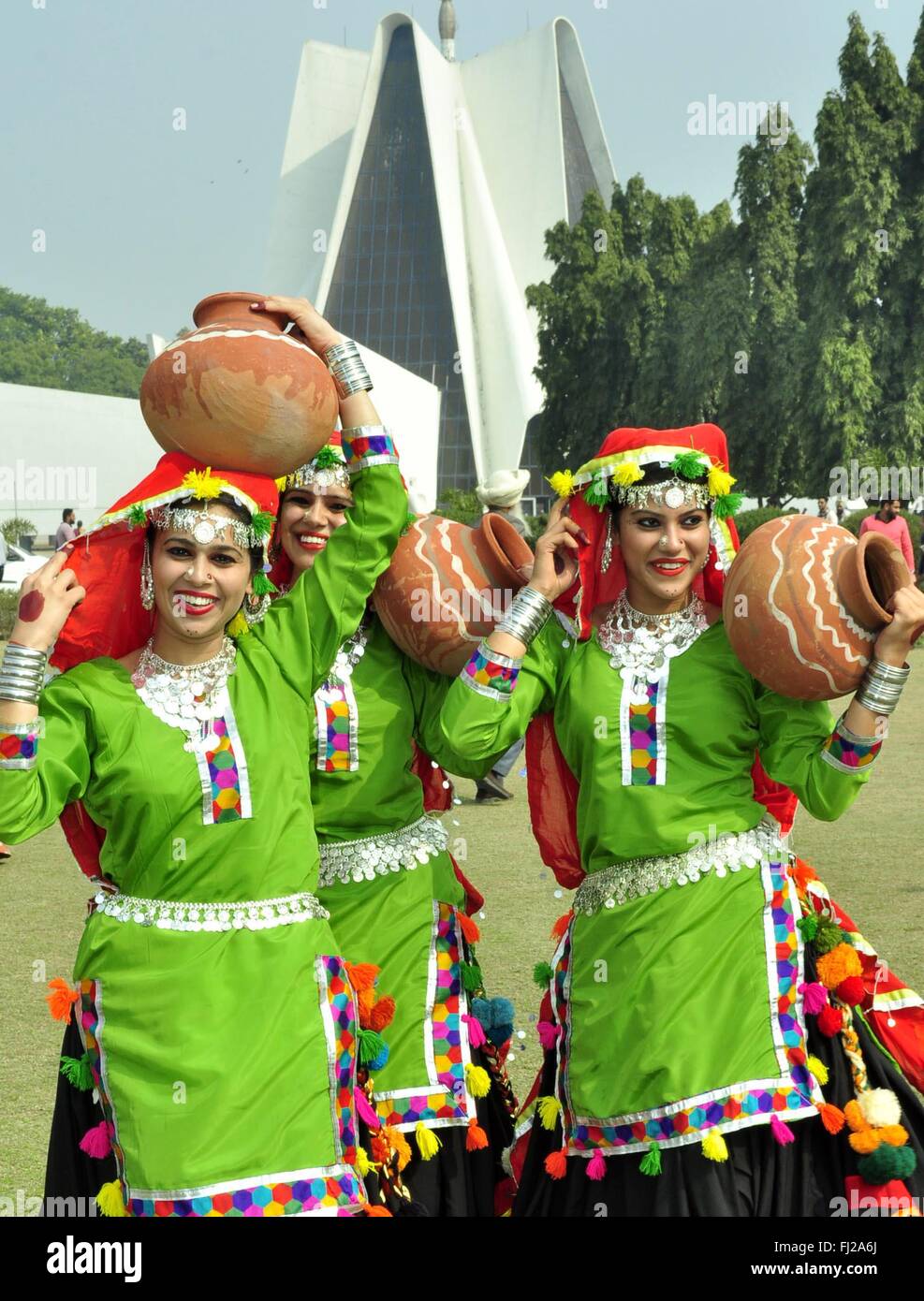 Patiala, India. 11th Feb, 2016. Girls students perform Punjabi folk ...