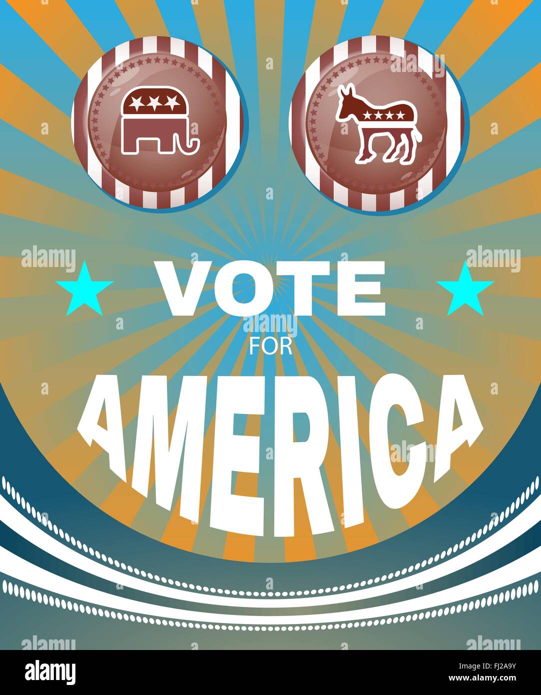 Election Day Campaign Ad Flyer. Vote For America Social Promotion ...
