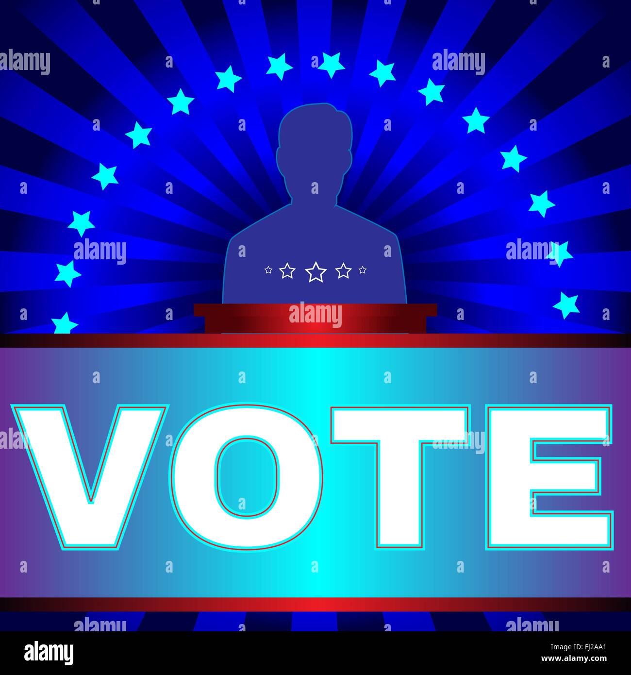 Election Day Campaign Ad Flyer. Social Promotion Banner. Presidential ...