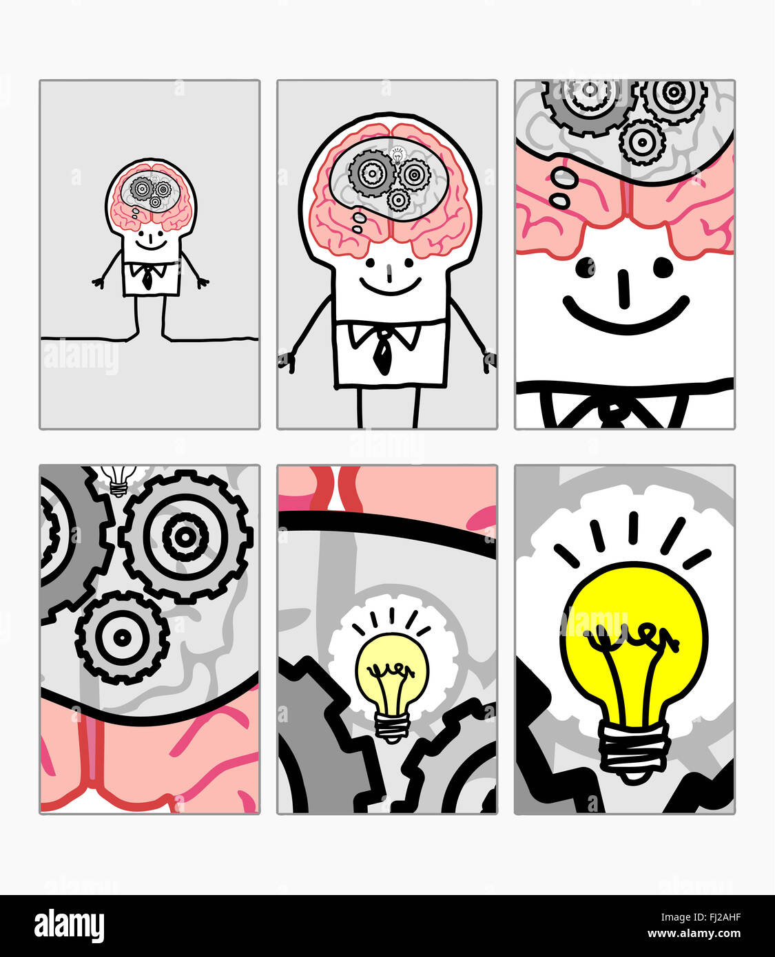 hand drawn cartoon characters Stock Photo - Alamy