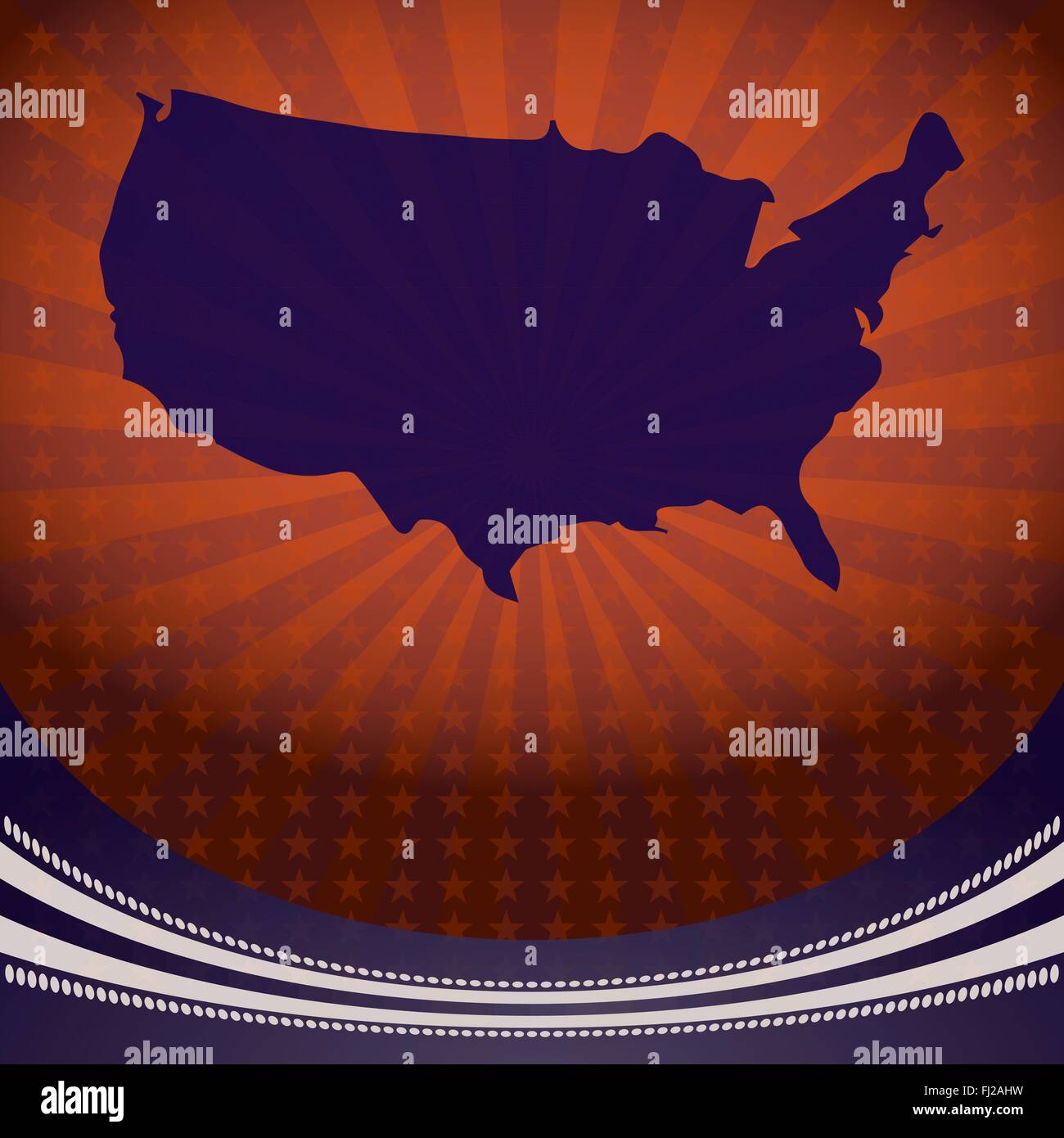 Election Day Campaign Ad Flyer. Social Promotion Banner. American Flag ...