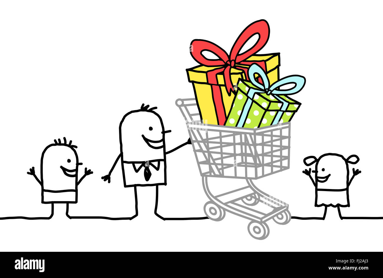 hand drawn cartoon characters Stock Photo - Alamy